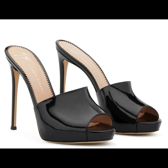 Giuseppe Zanotti | Shoes | Giuseppe Zanotti Bnib Black Patent Mules ...